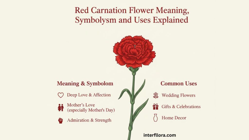 Red Carnation Meaning, Occasions & When to Gift Them